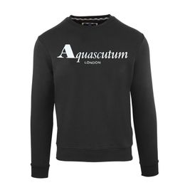 Aquascutum - Sweatshirt f&uuml;r Herren, Rundhalsausschnitt (Schwarz)