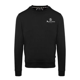 Aquascutum - Sweatshirt f&uuml;r Herren, Rundhalsausschnitt, Lang&auml;rmlig (Schwarz)