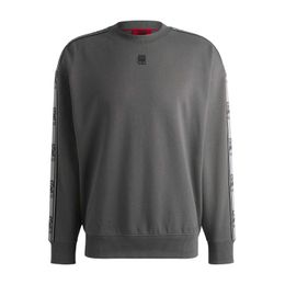 Hugo - "Red Label" Sweatshirt f&uuml;r Herren, Streifen mit Logo, Baumwolle (Grau)
