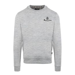 Aquascutum - Sweatshirt f&uuml;r Herren, Rundhalsausschnitt, Lang&auml;rmlig (Grau)
