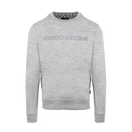 Aquascutum - Sweatshirt f&uuml;r Herren, Gerippter Kragen (Grau)