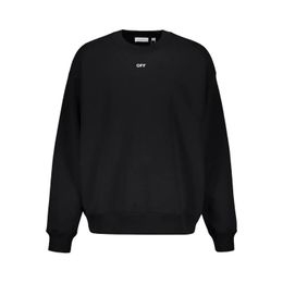 Off-White Off White - Sweatshirt f&uuml;r Herren/Damen Unisex, &Uuml;bergro&szlig; (Schwarz/Wei&szlig;)