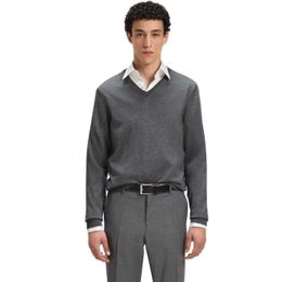 BOSS - Pullover f&uuml;r Herren, Jerseyware, Formell, Regul&auml;r (Mittelgrau)