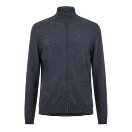 BOSS - Strickjacke f&uuml;r Herren, Durchgehender Rei&szlig;verschluss (Mittelgrau)