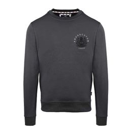 Aquascutum - Sweatshirt f&uuml;r Herren, Rundhalsausschnitt, Lang&auml;rmlig (Schwarzgrau)