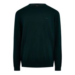 BOSS - Sweatshirt f&uuml;r Herren, Rundhalsausschnitt, Regul&auml;r, Lang&auml;rmlig (Dunkelgr&uuml;n)