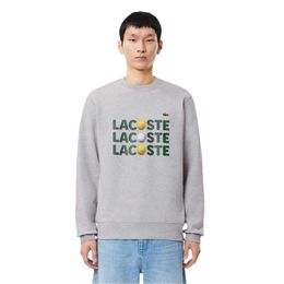 Lacoste - Sweatshirt f&uuml;r Herren/Damen Unisex, Rundhalsausschnitt, Fleece (Silbergrau)