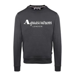 Aquascutum - Sweatshirt f&uuml;r Herren, Rundhalsausschnitt (Schwarzgrau)