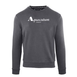Aquascutum - Sweatshirt f&uuml;r Herren, Rundhalsausschnitt, Regul&auml;r (Schwarzgrau)