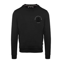 Aquascutum - Sweatshirt f&uuml;r Herren, Rundhalsausschnitt, Lang&auml;rmlig (Schwarz)