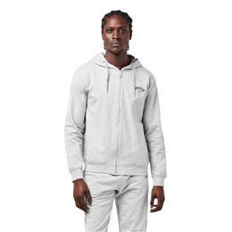 Aquascutum - Hoodie mit durchgehendem Rei&szlig;verschluss f&uuml;r Herren, Ma&szlig;geschneidert (Grau meliert)