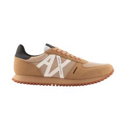 Armani Exchange - "AX" Sneaker f&uuml;r Herren, Wildleder (Hellbraun)