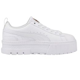 Puma - "Mayze" Sneaker f&uuml;r Damen, Leder, Plattform-Absatz (Wei&szlig;)