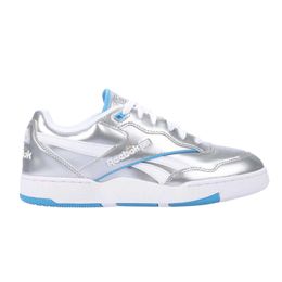 Reebok - "BB 4000 II" Metallic Sneaker f&uuml;r Damen, Leder (Silber)