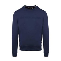 Aquascutum - Sweatshirt f&uuml;r Herren, Gerippter Kragen (Marine)