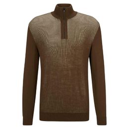 BOSS - Pullover Top f&uuml;r Herren, Weiter Stehkragen, Regul&auml;r (Gr&uuml;n)