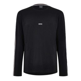 BOSS - "Unique" T-Shirt f&uuml;r Herren, Jersey, Lang&auml;rmlig (Schwarz)