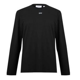 Off-White Off White - T-Shirt f&uuml;r Herren, Rundhalsausschnitt, Baumwolle, Regul&auml;r (Schwarz/Aquablau)