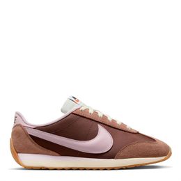 Nike - "Waffle Debut" Sneaker f&uuml;r Damen, Wildleder, Keilabsatz (Braun/Pink)