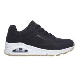 Skechers - "Uno Stand On Air" Sneaker f&uuml;r Damen, Keilabsatz (Schwarz/Wei&szlig;)