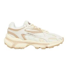 Lacoste - "L003 2K24" Sneaker f&uuml;r Damen, Leder (Naturwei&szlig;)
