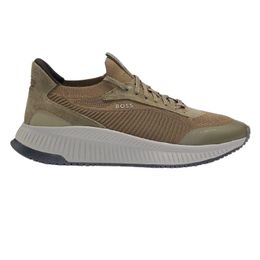 BOSS - "TTNM EVO" Sneaker f&uuml;r Herren, Wildleder (Dunkelgr&uuml;n)