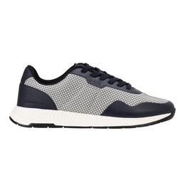 BOSS - "Titanium" Sneaker f&uuml;r Herren, Netzmaterial, niedrig geschnitten (Dunkles Marineblau/Wei&szlig;)