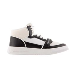 Armani Exchange - Sneaker f&uuml;r Herren, Hoch geschnitten (Wei&szlig;/Schwarz)
