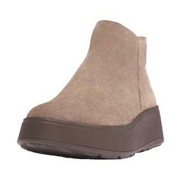 fitflop Fit Flop - "F-Mode" Stiefeletten f&uuml;r Damen, Wildleder, flach geformter Absatz (Grau)