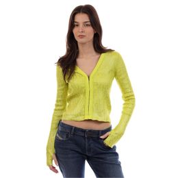 Diesel - Strickjacke f&uuml;r Damen, Metallhaken, Schmal (Gelb)