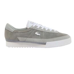 Lacoste - "Aura" Sneaker f&uuml;r Damen, Leder, Flach (Grau/Wei&szlig;)