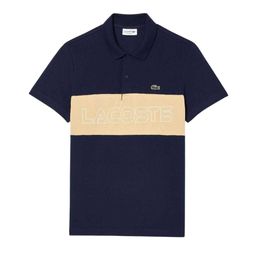 Lacoste - Poloshirt f&uuml;r Herren, Stretch, Piqu&eacute; (Marine/Beige)