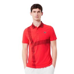 Lacoste - "Novak Djokovic" Poloshirt f&uuml;r Herren, Regul&auml;r, kurz&auml;rmlig (Rot)