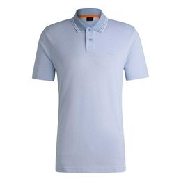 BOSS - "Peoxfordnew" Poloshirt f&uuml;r Herren, kurz&auml;rmlig (Blau)