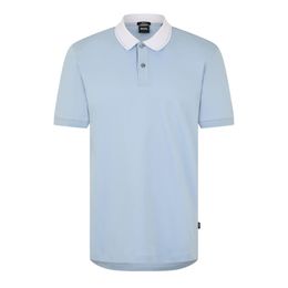 BOSS - Poloshirt f&uuml;r Herren, Meliert, Regul&auml;r (Pastellblau)