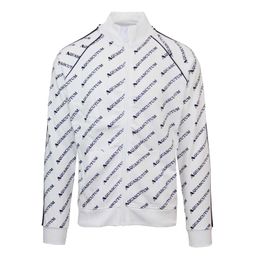 Aquascutum - Trainingsjacke f&uuml;r Herren, Hoher Kragen, Raglan&auml;rmel (Wei&szlig;)