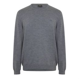 BOSS - Sweatshirt f&uuml;r Herren, Rundhalsausschnitt, Regul&auml;r, Lang&auml;rmlig (Mittelgrau)