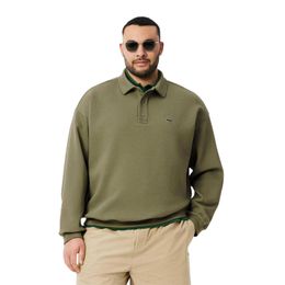 Lacoste - Polo Sweatshirt f&uuml;r Herren, Piqu&eacute;, lose Passform (Gr&uuml;n)