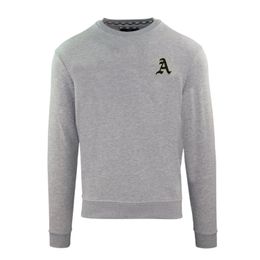 Aquascutum - Sweatshirt f&uuml;r Herren, Rundhalsausschnitt, Lang&auml;rmlig (Grau)