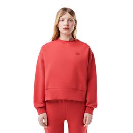 Lacoste - Sweatshirt f&uuml;r Damen, Baumwollmischung, &Uuml;bergro&szlig; (Rot)