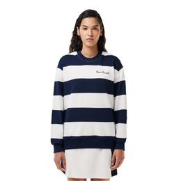 Lacoste - "French Made" Sweatshirt f&uuml;r Damen, Bio-Baumwolle, &Uuml;bergro&szlig; (Cremefarbe)