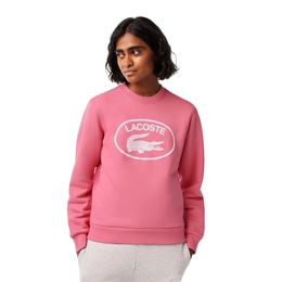 Lacoste - Sweatshirt f&uuml;r Damen, Bio-Baumwolle, lose Passform, Lang&auml;rmlig (Pink)