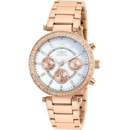 Invicta Angel 21558 Damenuhr - Quarzwerk - Edelstahl mit wei&szlig;em Zifferblatt - 36 mm