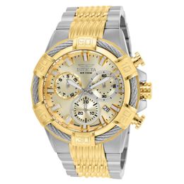 Invicta Bolt 25864 Herrenuhr - Quarzwerk - Edelstahl mit goldenem Zifferblatt - 51 mm