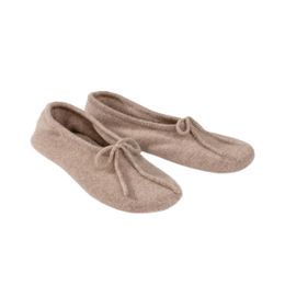 Kaschmir-Reisehausschuhe, 40/41 - Beige, aus Kaschmir