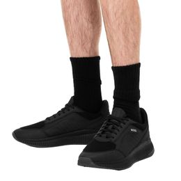 BOSS - "TTNM EVO" Sneaker f&uuml;r Herren, Leder, Klobiger Absatz (Schwarz)