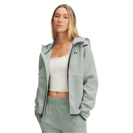 Under Armour - Hoodie mit durchgehendem Rei&szlig;verschluss f&uuml;r Damen, Raglan&auml;rmel (Gr&uuml;n meliert)