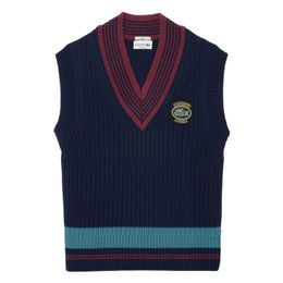Lacoste - Pullover-Weste f&uuml;r Herren/Damen Unisex, Jerseyware, Regul&auml;r (Marine)