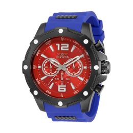 Invicta I-Force 34020 Herrenuhr - Quarzwerk - Edelstahl mit rotem Zifferblatt - 50 mm