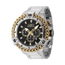 Invicta Bolt 48158 Herren Uhr - Quartz Bewegung - Edelstahl mit Schwarzem Zifferblatt - 54 mm